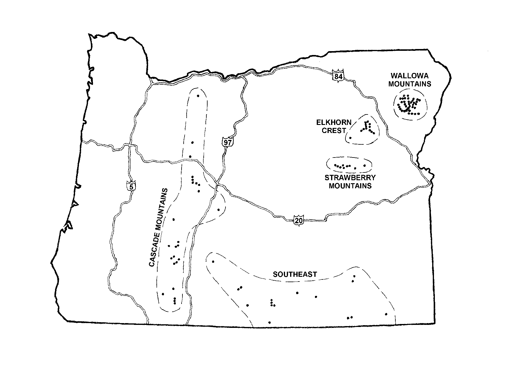 DESCRIPTION - Oregon 100 Highest Peaks with 500 feet of prominence